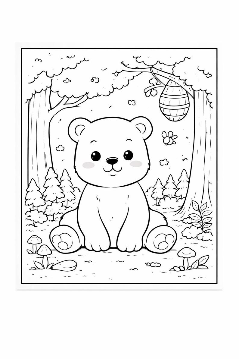 Ute Animal Coloring Pages for Kids | Woodland Animals Printable ...