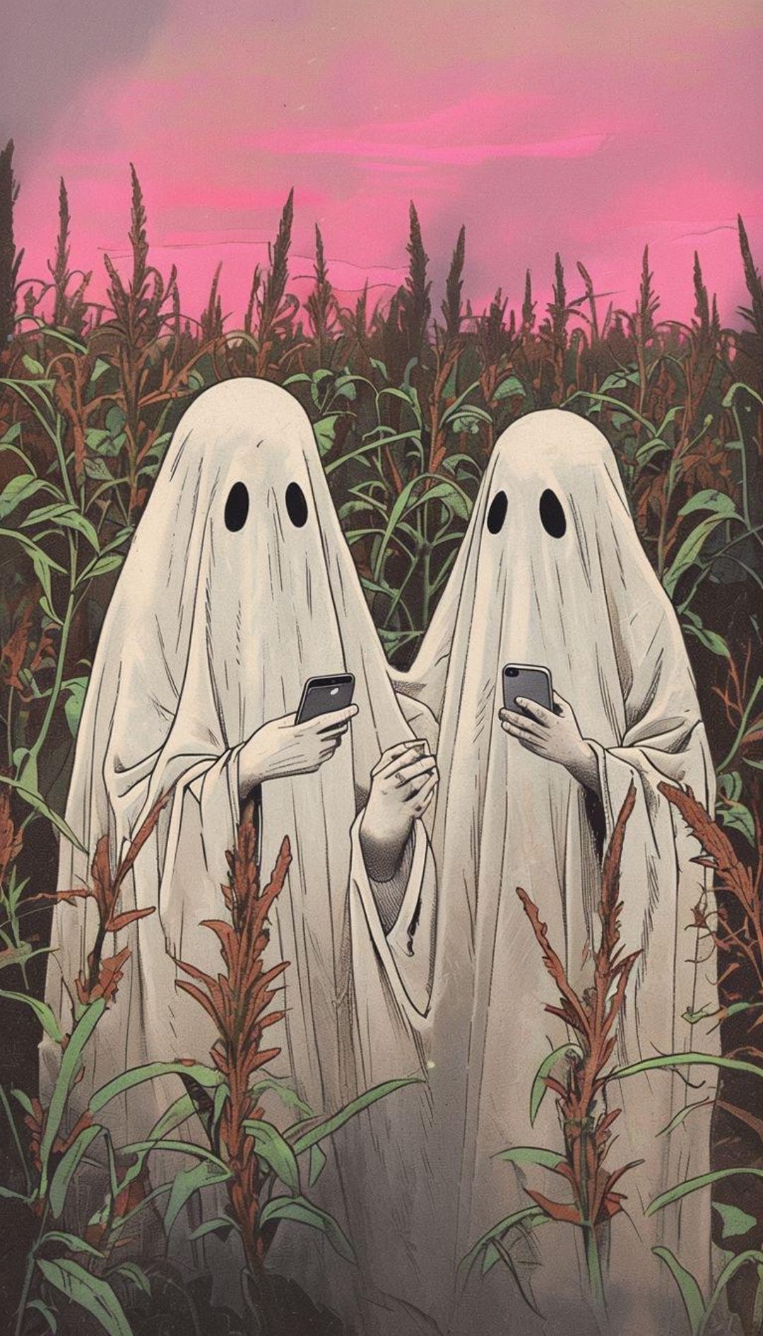 Cutesy Ghost Phone Wallpaper Digital Download iPhone - Etsy