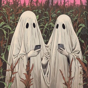 Cutesy Ghost Phone Wallpaper Digital Download iPhone - Etsy