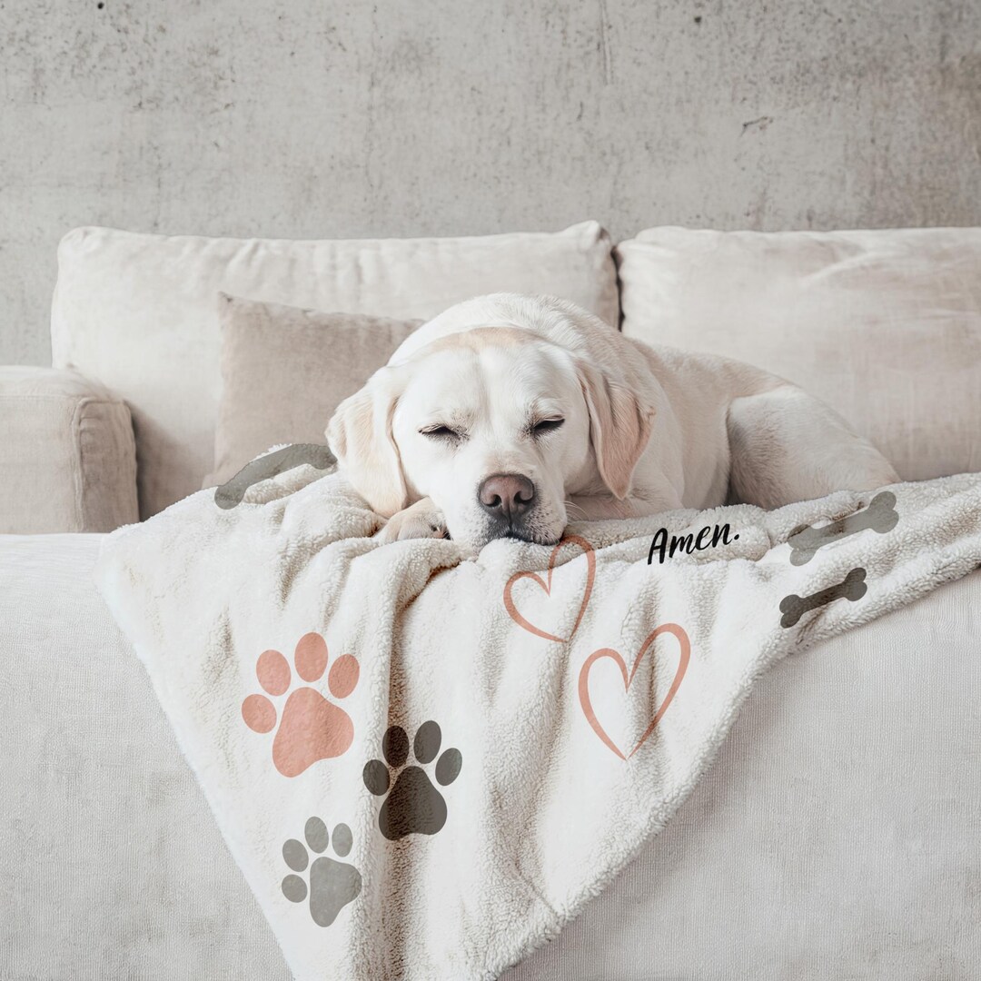 Dog Plush Blanket, Pet Prayer Protection, Furry Friend Gift, Animal ...