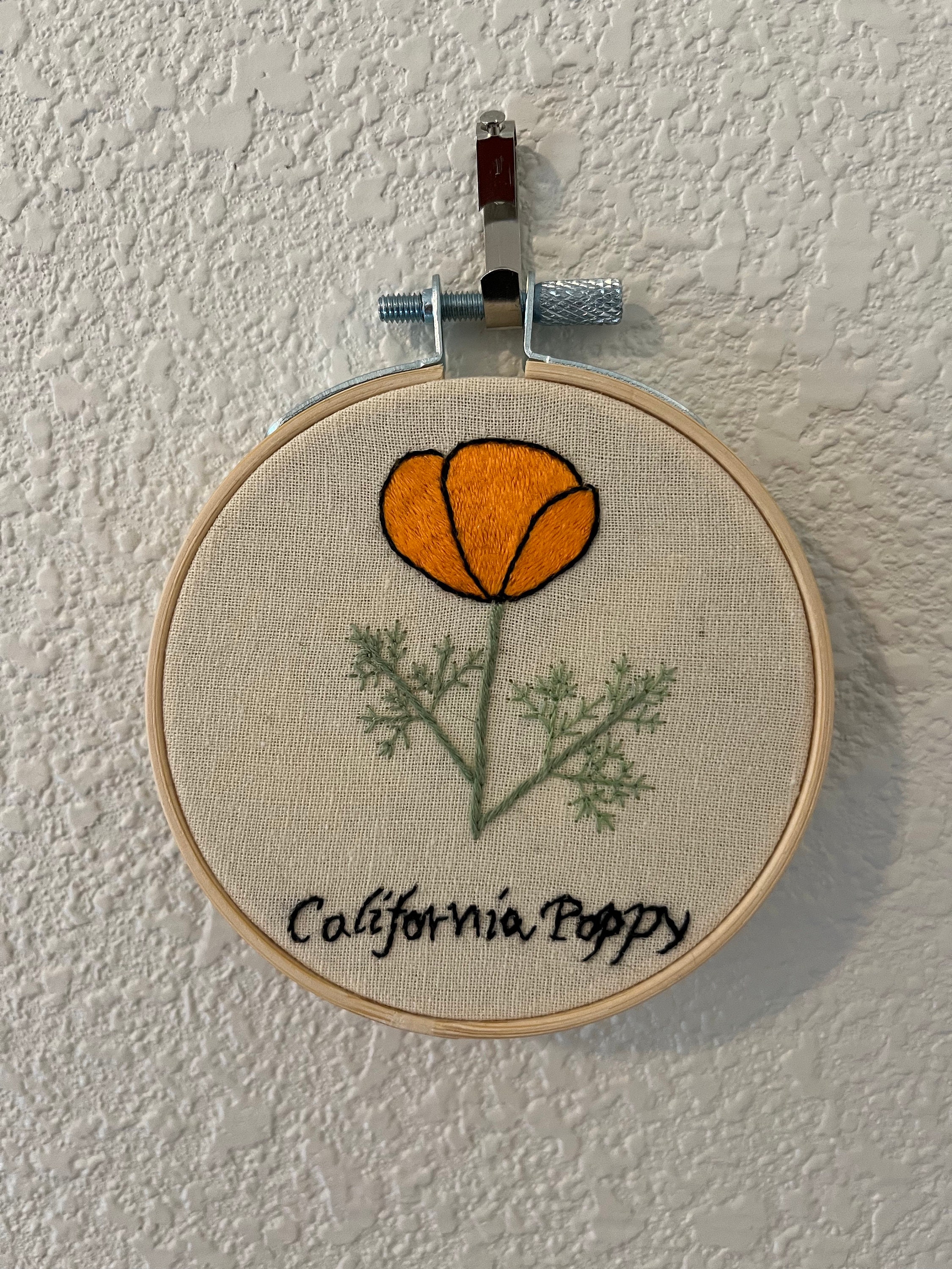 California Poppy Embroidery Pattern and Instructions - Etsy