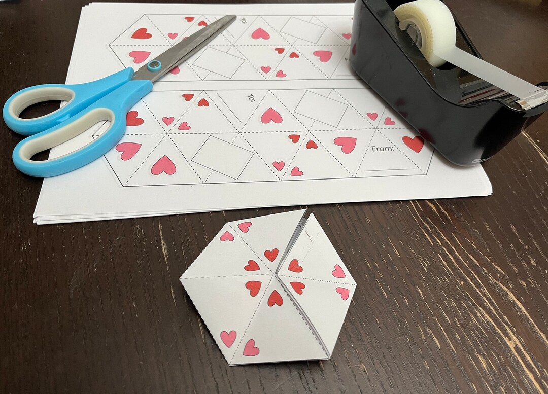 Printable Hexaflexagon Valentines - Etsy