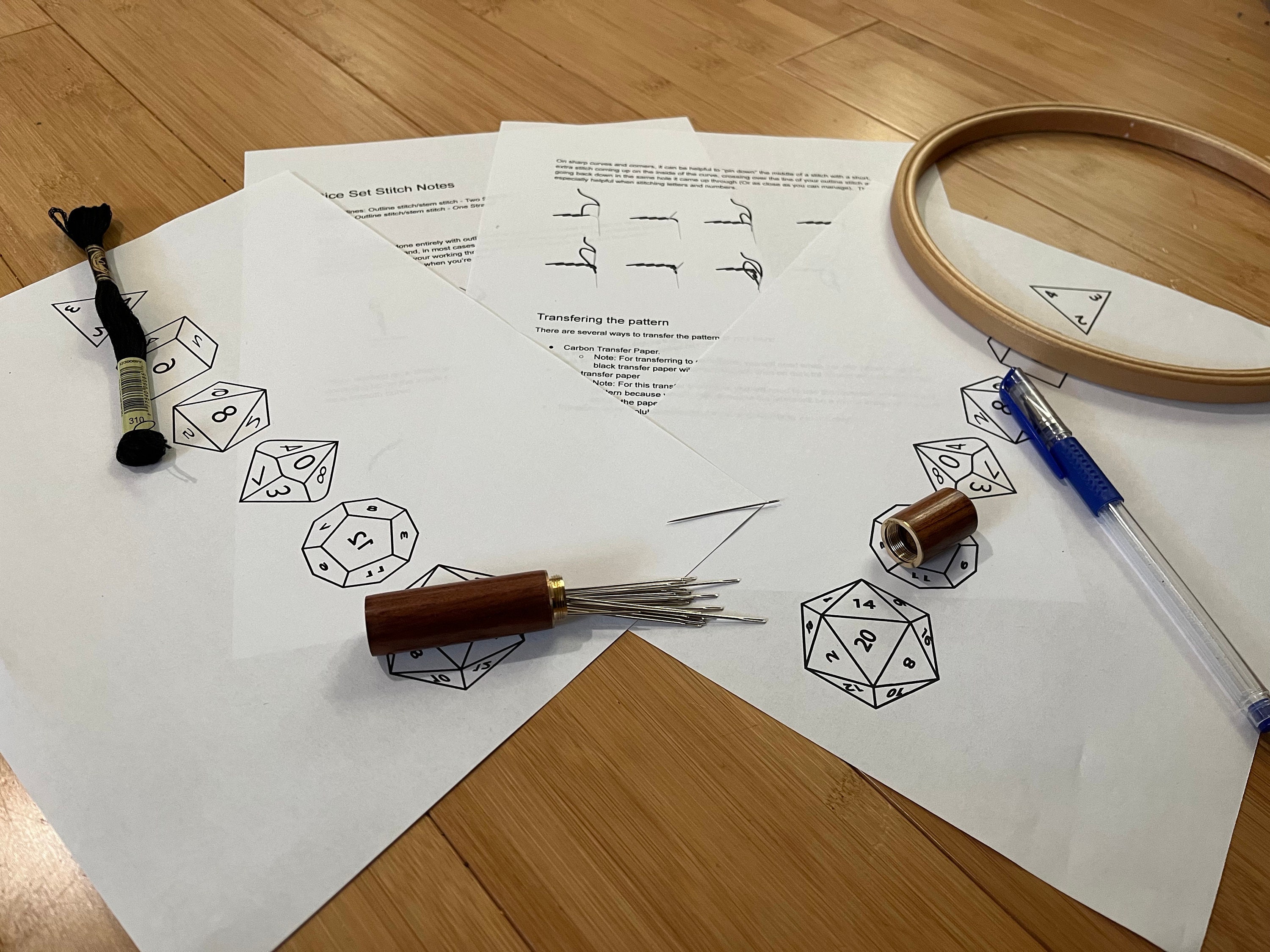 Polyhedral Dice Set Pattern - Etsy