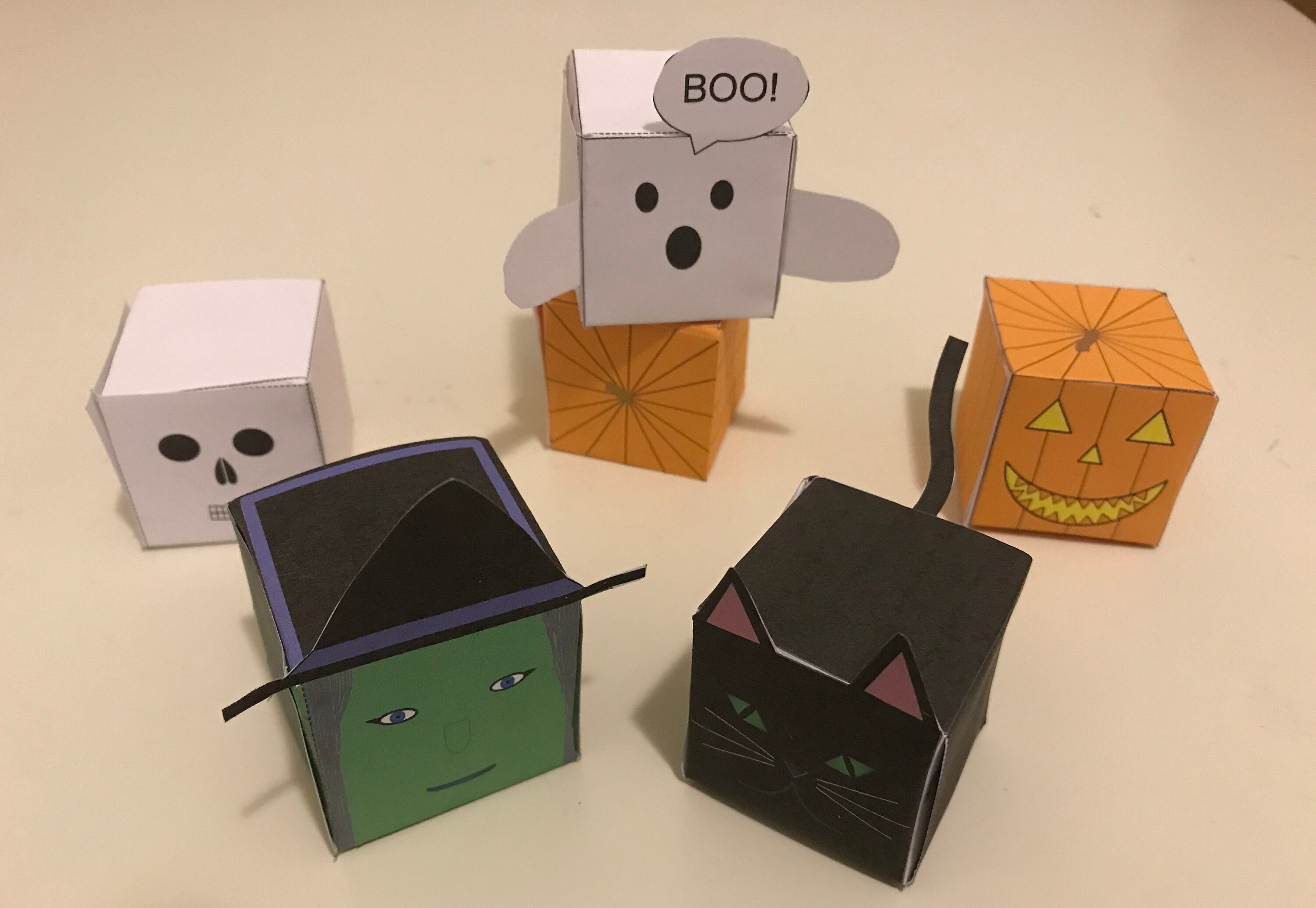 Printable Halloween Cube Characters Pack - Etsy Australia