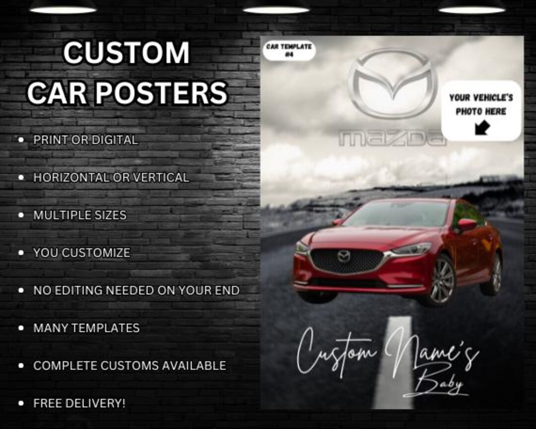 Custom Vehicle Posters – Personalized Design and Unique Gifts (print ...