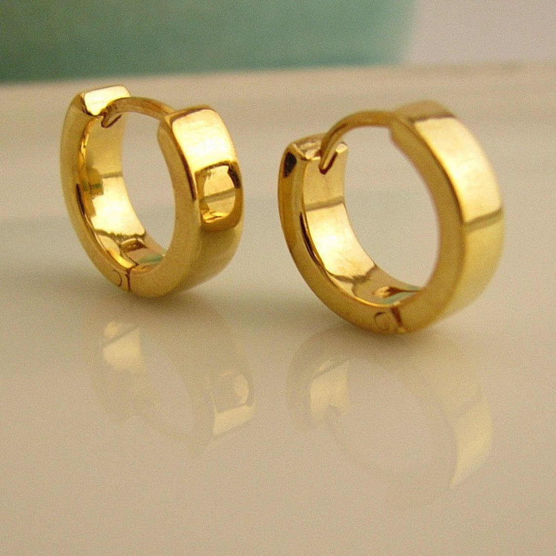 Hoop Earrings Sterling Silver Hoops Gold Hoop Earrings | Etsy