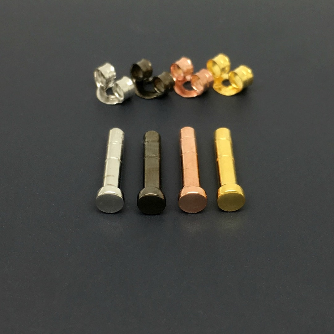 12 Gauge Stud Earrings, Men's Gauged Earrings, Cartilage Earring, 12G ...