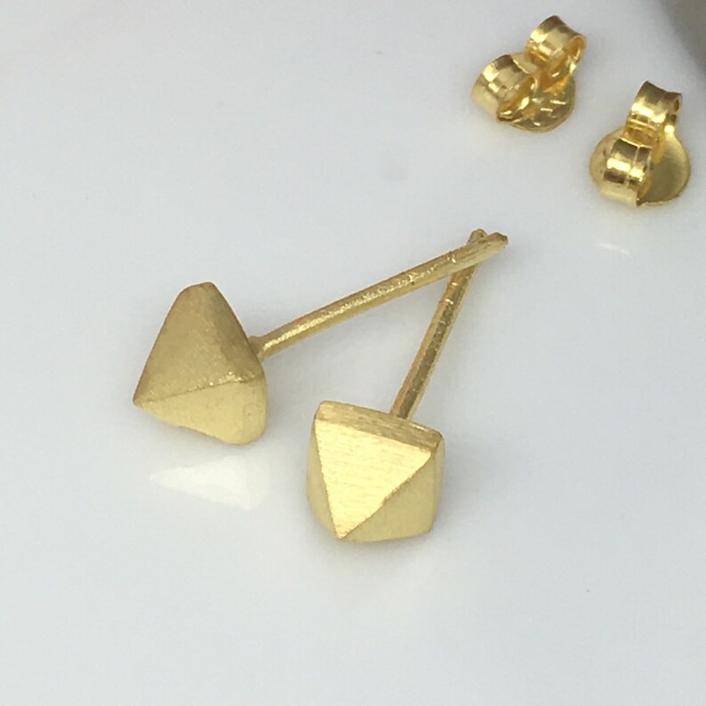 Mens Earrings, Sunburst Pyramid Studs, Mens Stud Earrings, Pyramid ...
