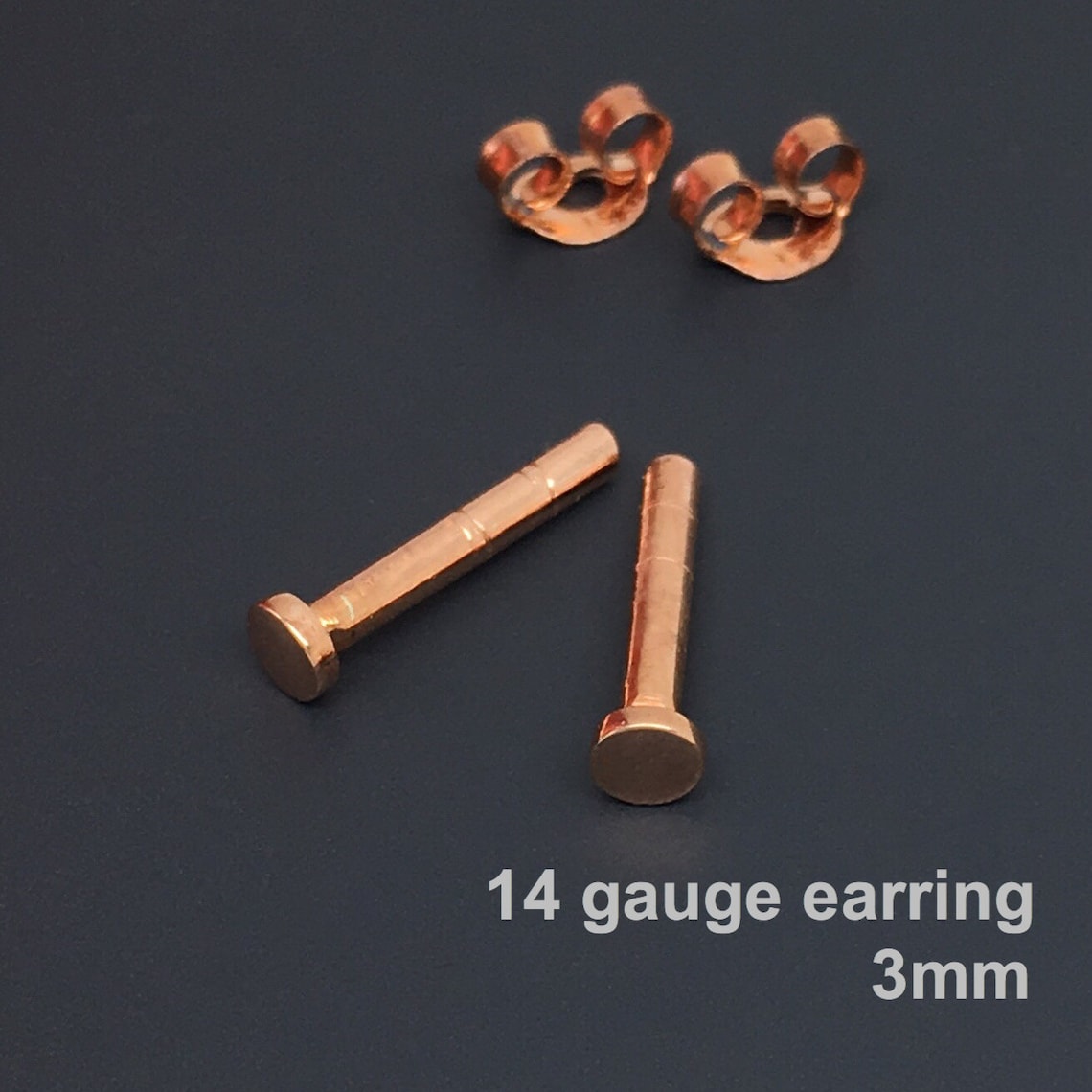 14 Gauge Earring, Rusty Nail Men's Stud Earrings, 14 Gauge Cartilage ...