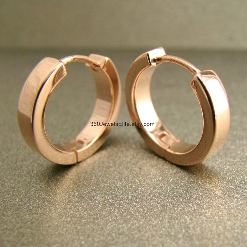 Rose Gold Infinity Hoop Earrings Men's Hoop Earrings - Etsy Canada