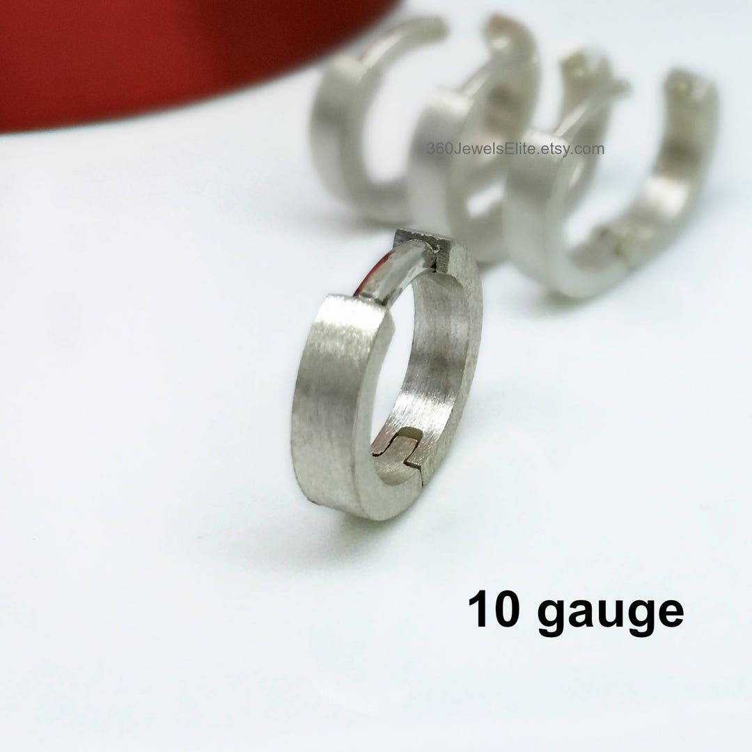 10 Gauge Hoop Earrings, Men's Hoop Earrings, Conch Earring, Ear Plug ...