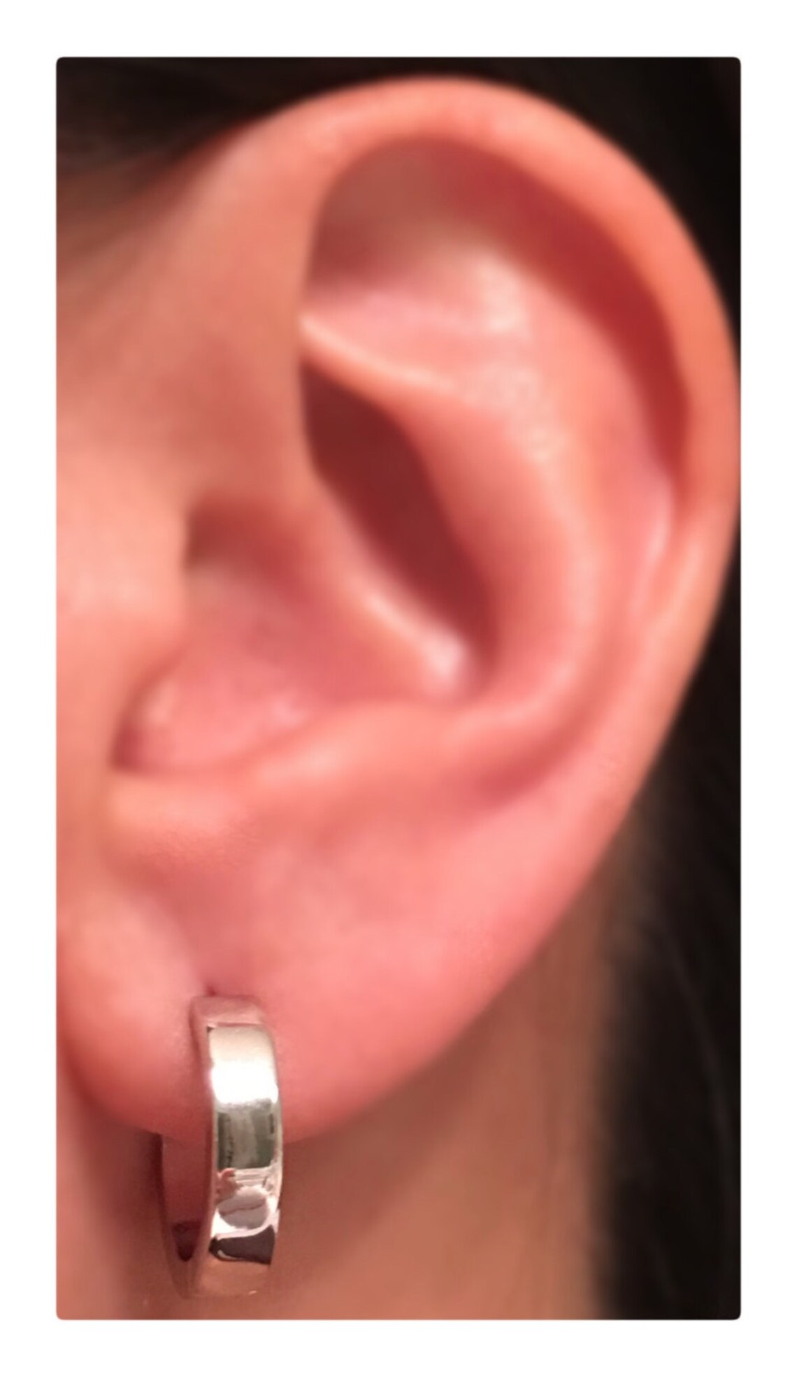 12 Gauge Silver Hoop Earrings 12G Men's Earrings Gauged - Etsy