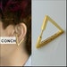 Gauge Conch Piercing Mens Earring Triangle - Gold Plated Over 925 ...
