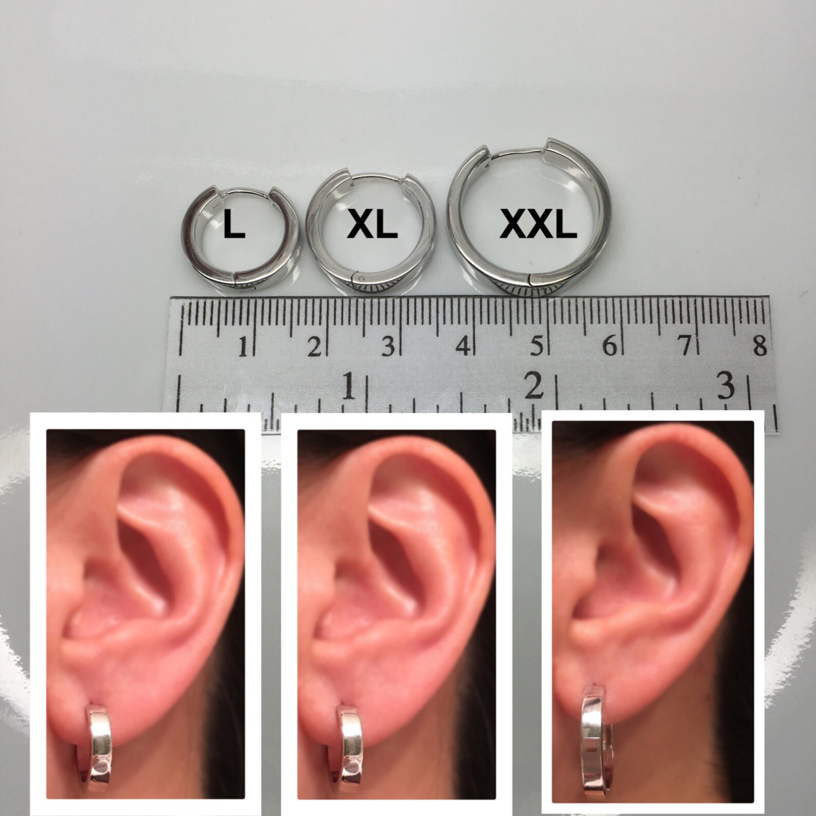 Men's Hoop Earrings Blanc Infinity Hoop Earrings Extra | Etsy