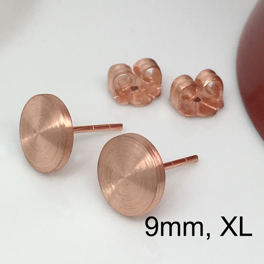 Rusted Mist Cheater Plugs, Men's Stud Earrings, Extra Large Rose Gold ...