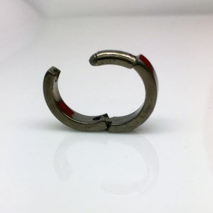 10 Gauge Black Hoop Earings, Men's Earrings, Black Gold Hoop Earrings ...