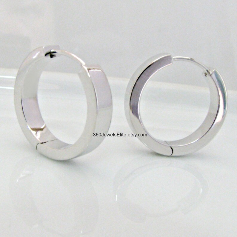 Men's Hoop Earrings Blanc Infinity Hoop Earrings Extra - Etsy