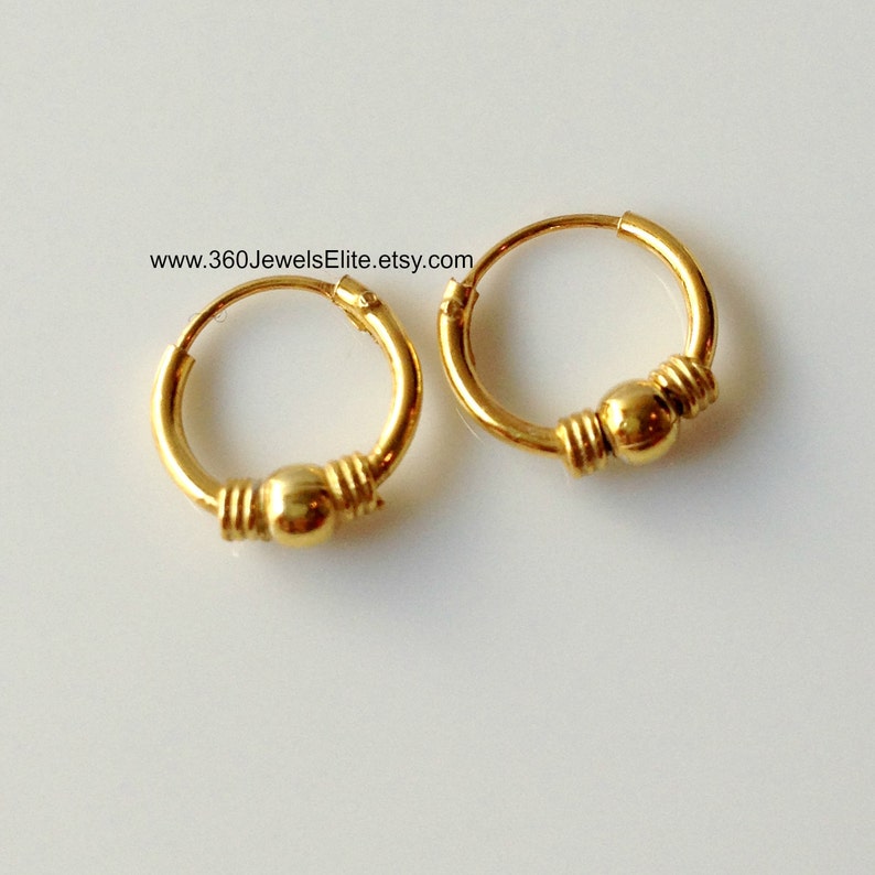 Sphere and Coil Cartilage Hoop Earring Men's Hoop | Etsy