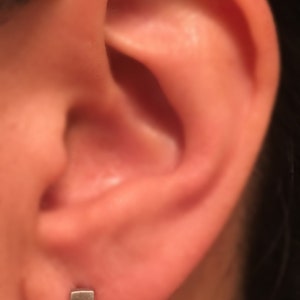 Men's Hoop Earrings, Atrium Coffer Square Hoop Earrings, Huggie Hoops ...