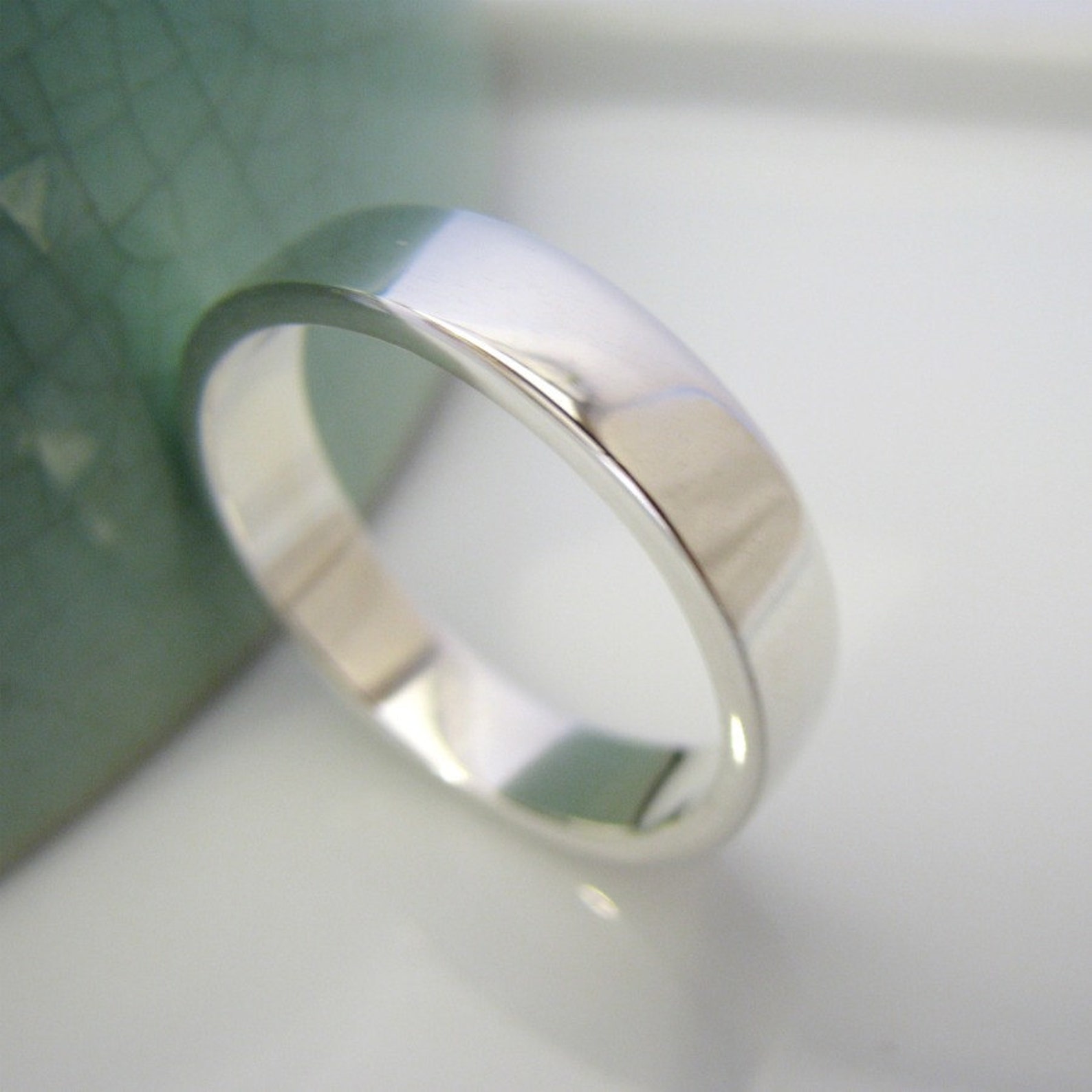 Set of 2 Wedding Rings - Rhodium White Gold Plated Over 925 Sterling ...