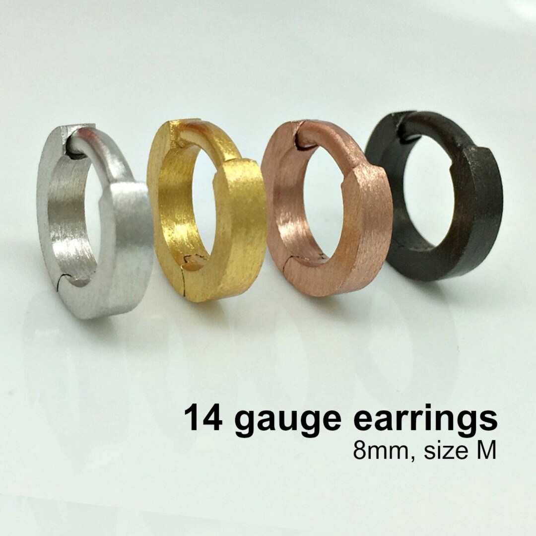 14 Gauge Hoop Earring, 14 Gauge Cartilage Hoop Earrings for Men ...