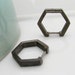 Hexagon Hoops for Men Extra Large Geometric Hoops Black - Etsy