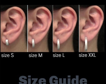 Mens Hoop Earrings Size Chart