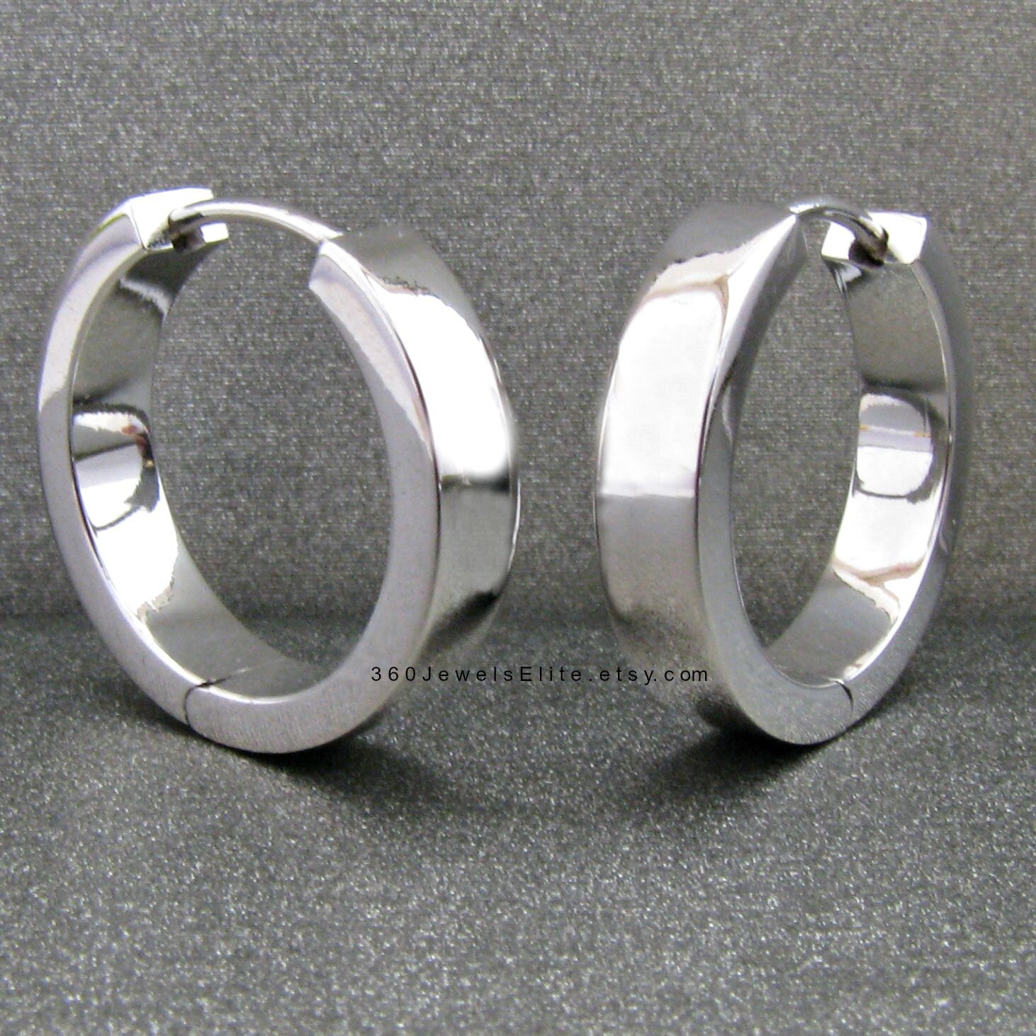 Men's Hoop Earrings Blanc Infinity Hoop Earrings Extra | Etsy