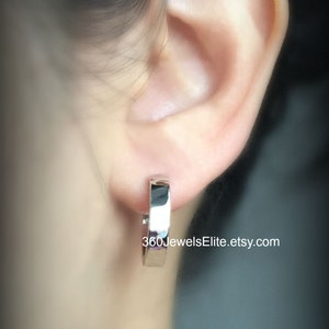 Men's Hoop Earrings, Blanc Infinity Hoop Earrings, Extra Large Hoop ...