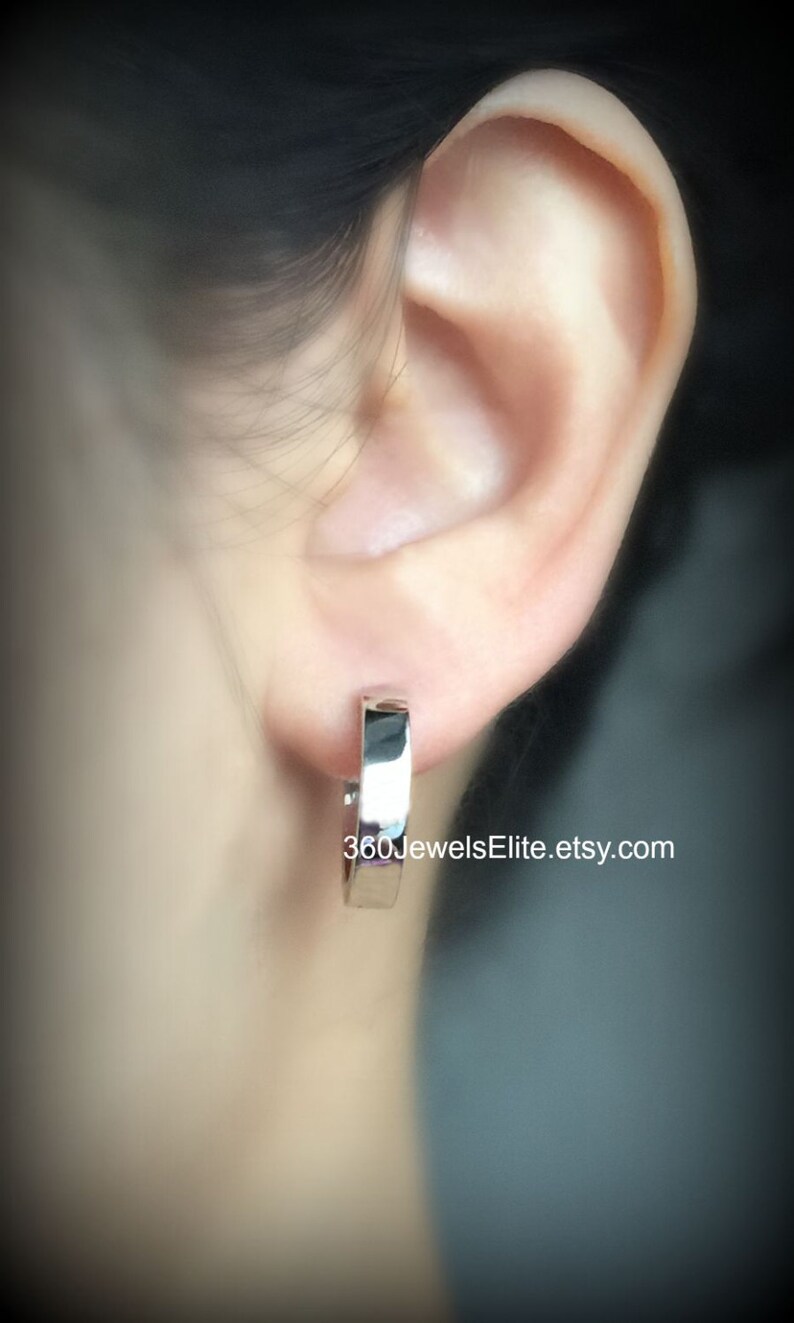 Men's Hoop Earrings Blanc Infinity Hoop Earrings Extra - Etsy