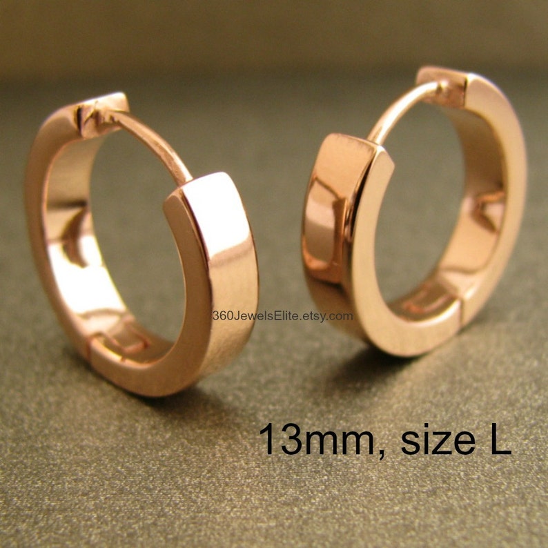 Rose Gold Infinity Hoop Earrings Men's Hoop Earrings - Etsy Canada