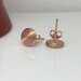 Rose Gold Stud Earrings, Industrial Rust Men's Earrings, Rose Gold ...