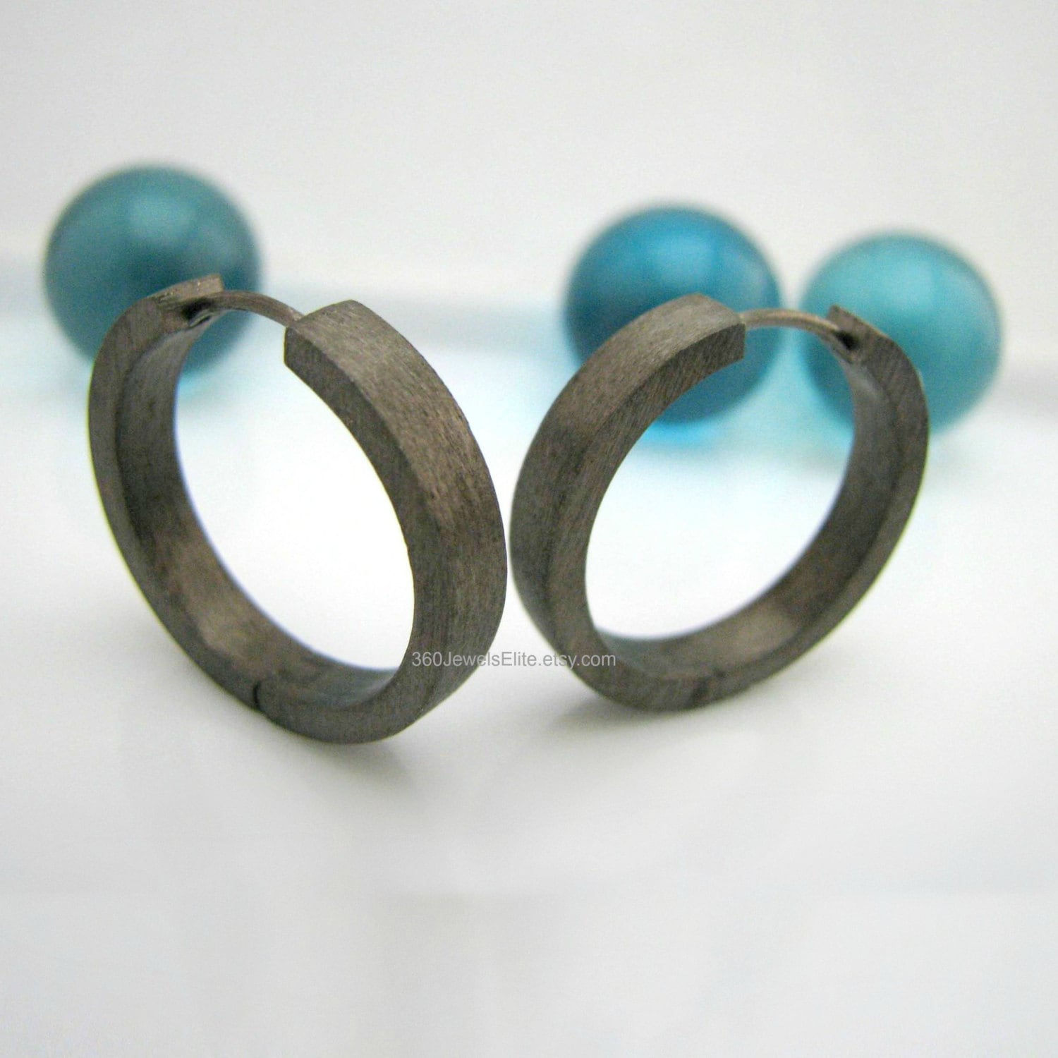 Big Hoops Extra Large Black Plated Hoop Earrings For Men | Etsy