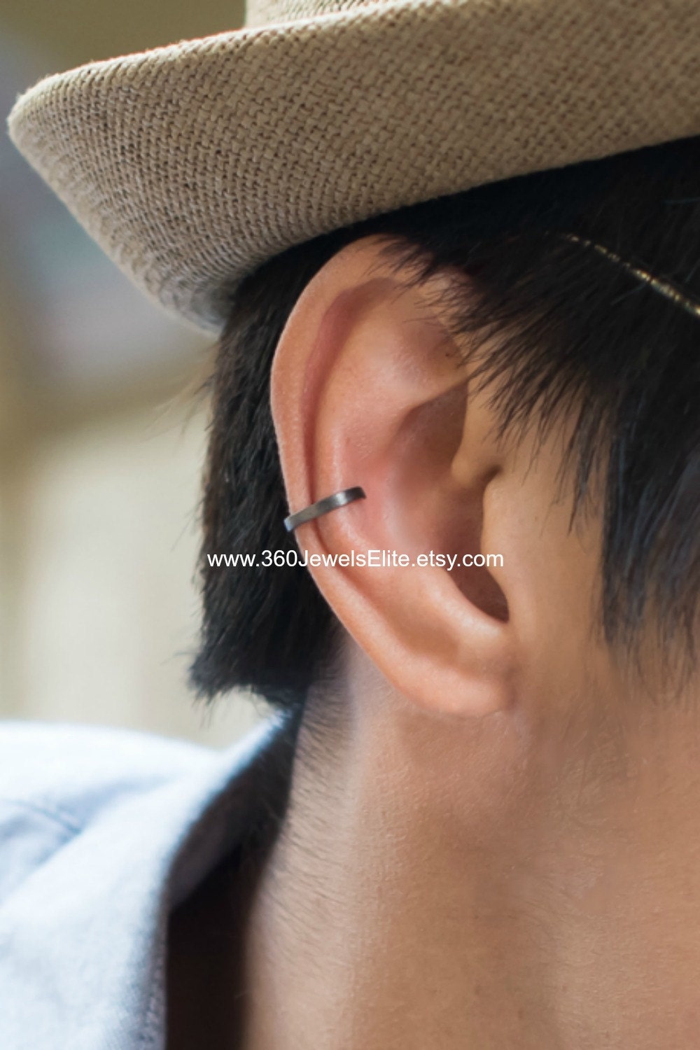 Conch Ear Cuff Busted Wire Hoop Men's Ear Cuff Conch | Etsy