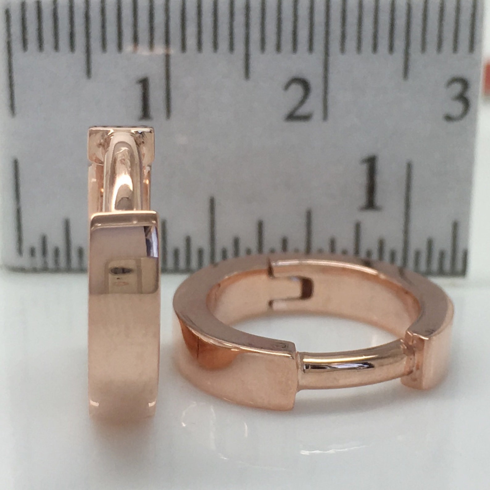 12 Gauge Rose Gold Hoop Earrings 12G Men's Earrings | Etsy