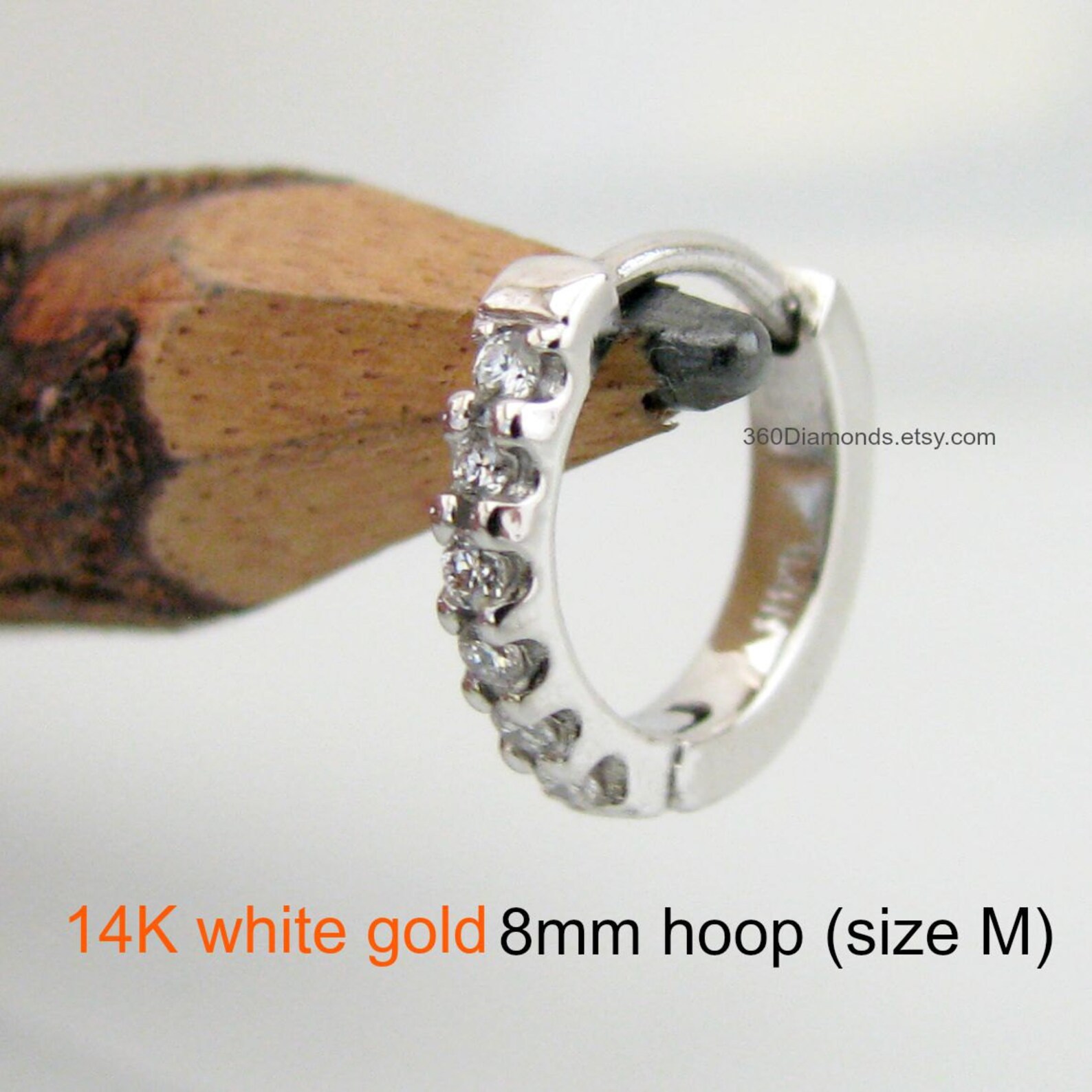 Men's Hoop Earrings, Diamond Aeon Hoop Earring, Solid Gold Hoop ...