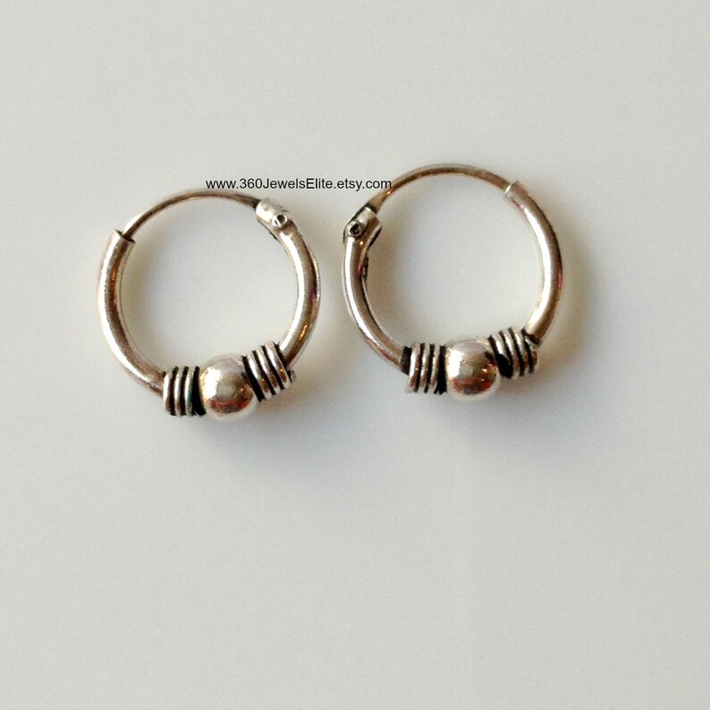 Sphere and Coil Cartilage Hoop Earring Men's Hoop | Etsy