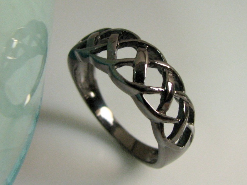 Irish Celtic Knot Ring White Gold Plated Over 925 Sterling - Etsy
