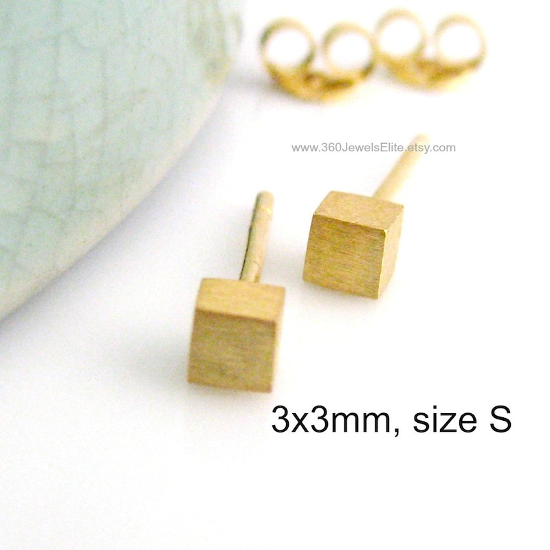 Cube Stud Earrings - Etsy