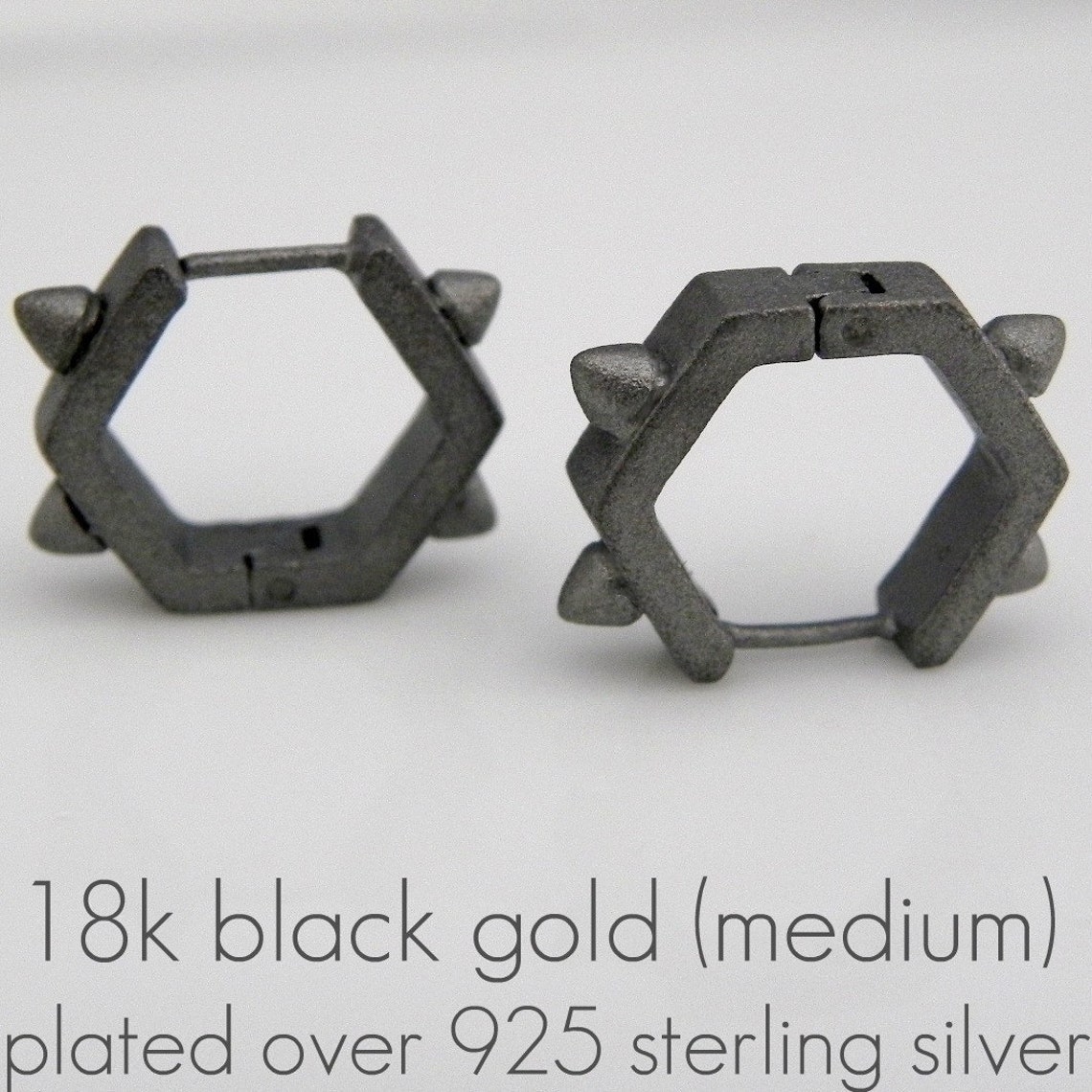 Hexagon Hoop Earrings for Men 18 Gauge 16 Gauge 14 Gauge - Etsy