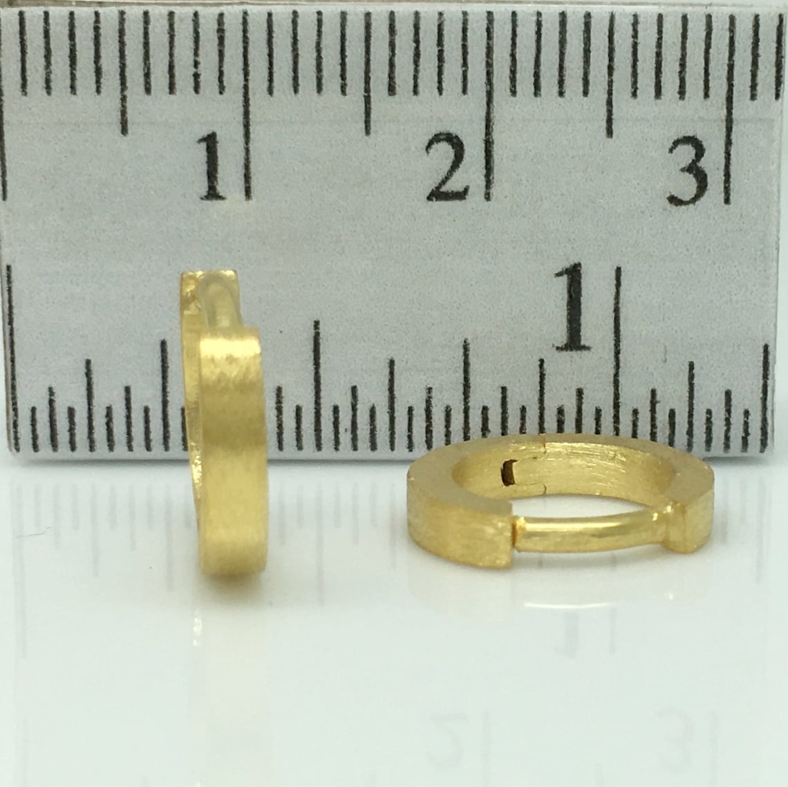 16 gauge hoop earring starburst yellow gold hoop earrings 16 | Etsy