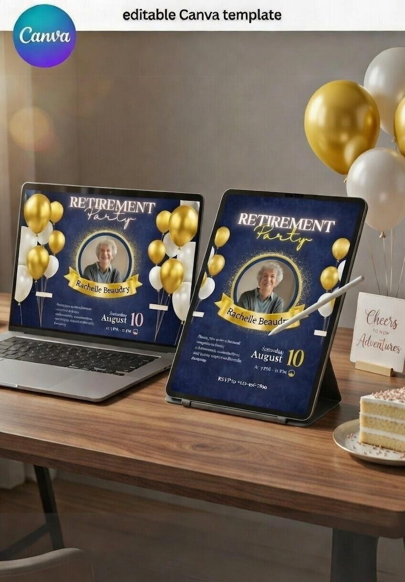 Editable Retirement Party Invitation Template (digital Download) - Etsy
