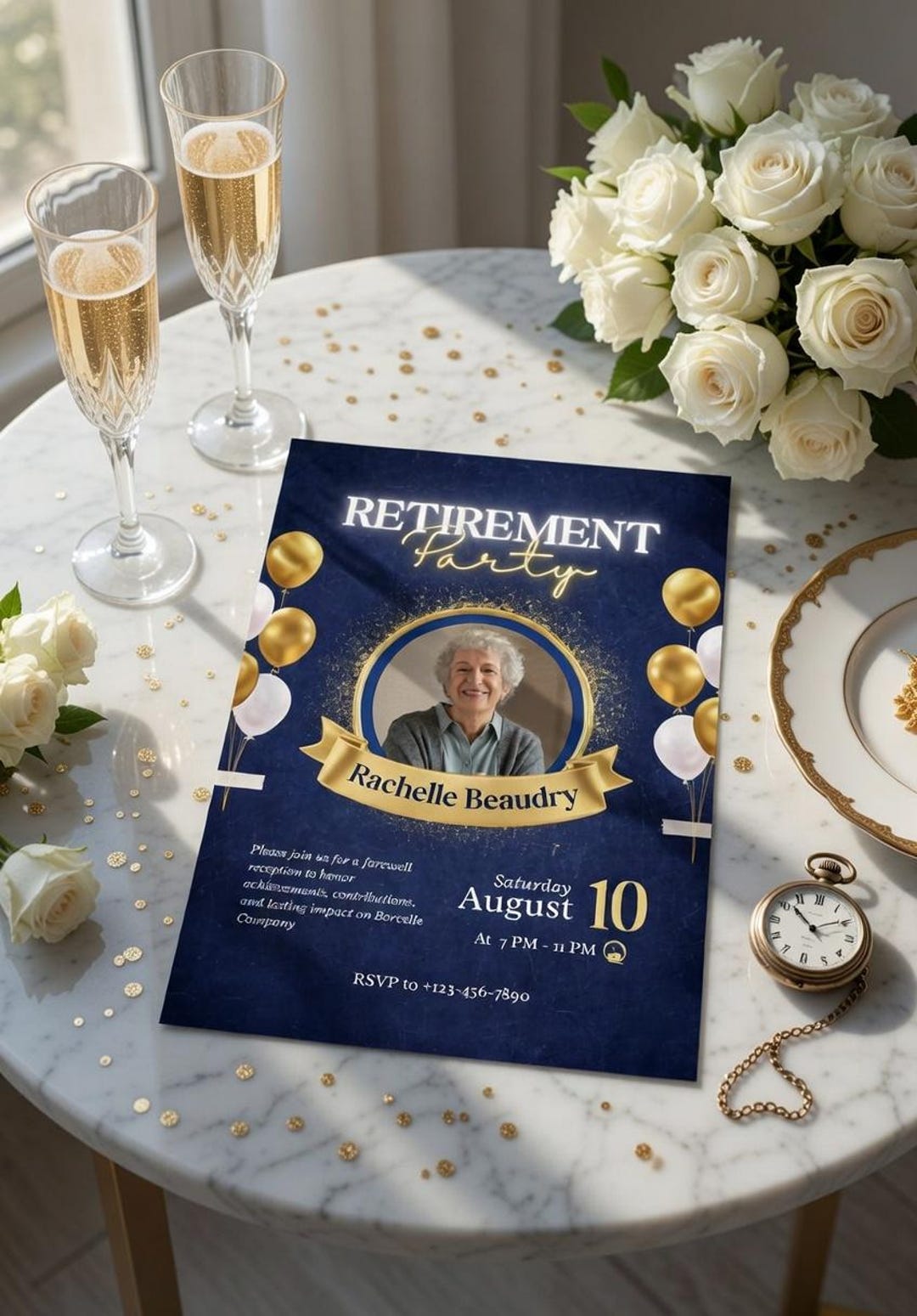Editable Retirement Party Invitation Template (digital Download) - Etsy