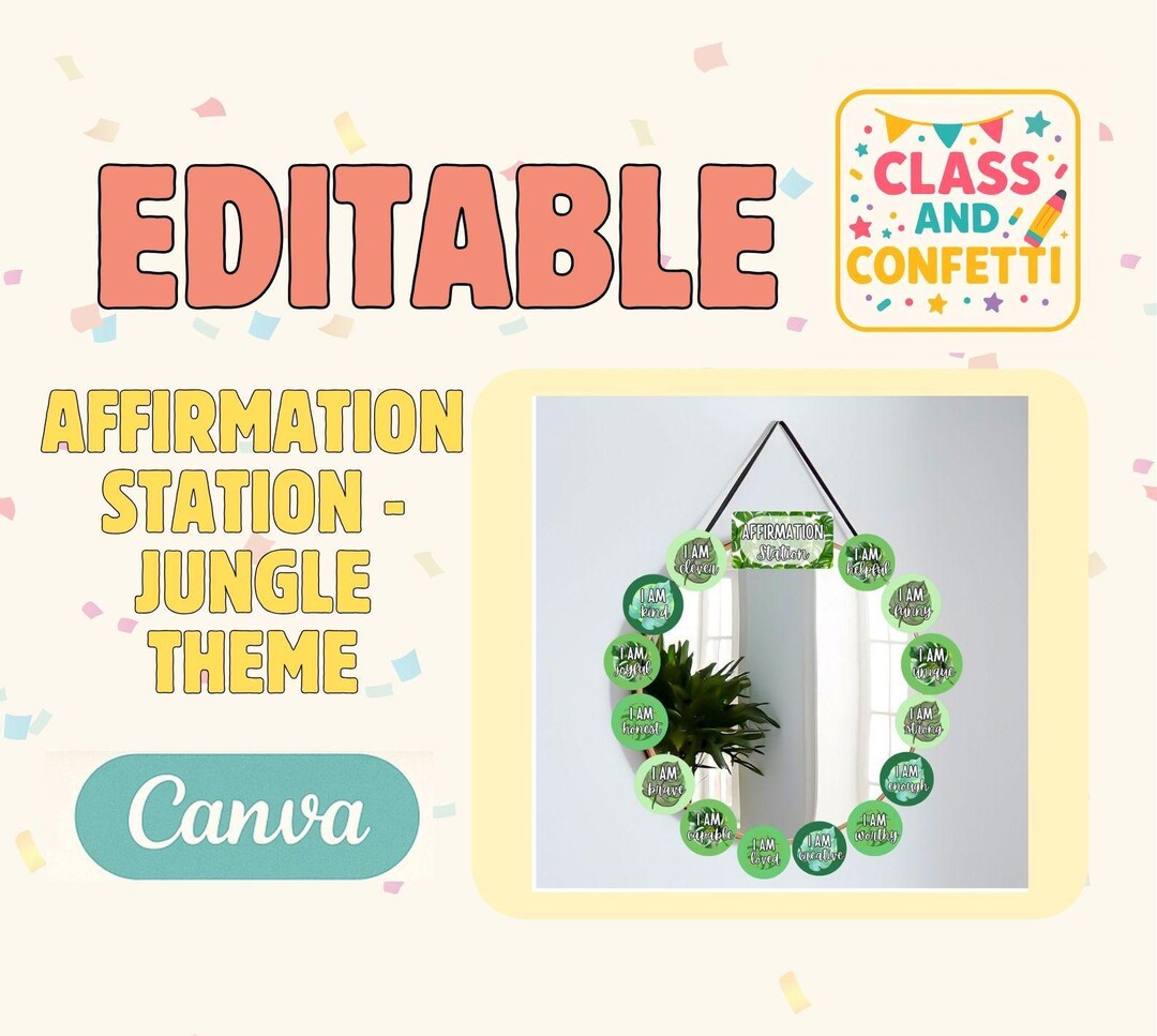 Affirmation Station - Jungle Theme - Etsy
