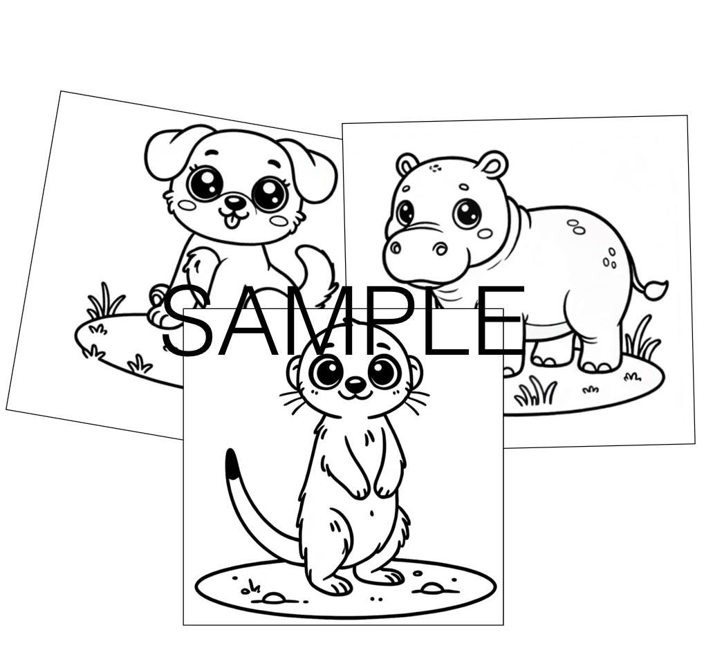 Animal Colouring Page for Kids - Printable Digital Download | Fun ...
