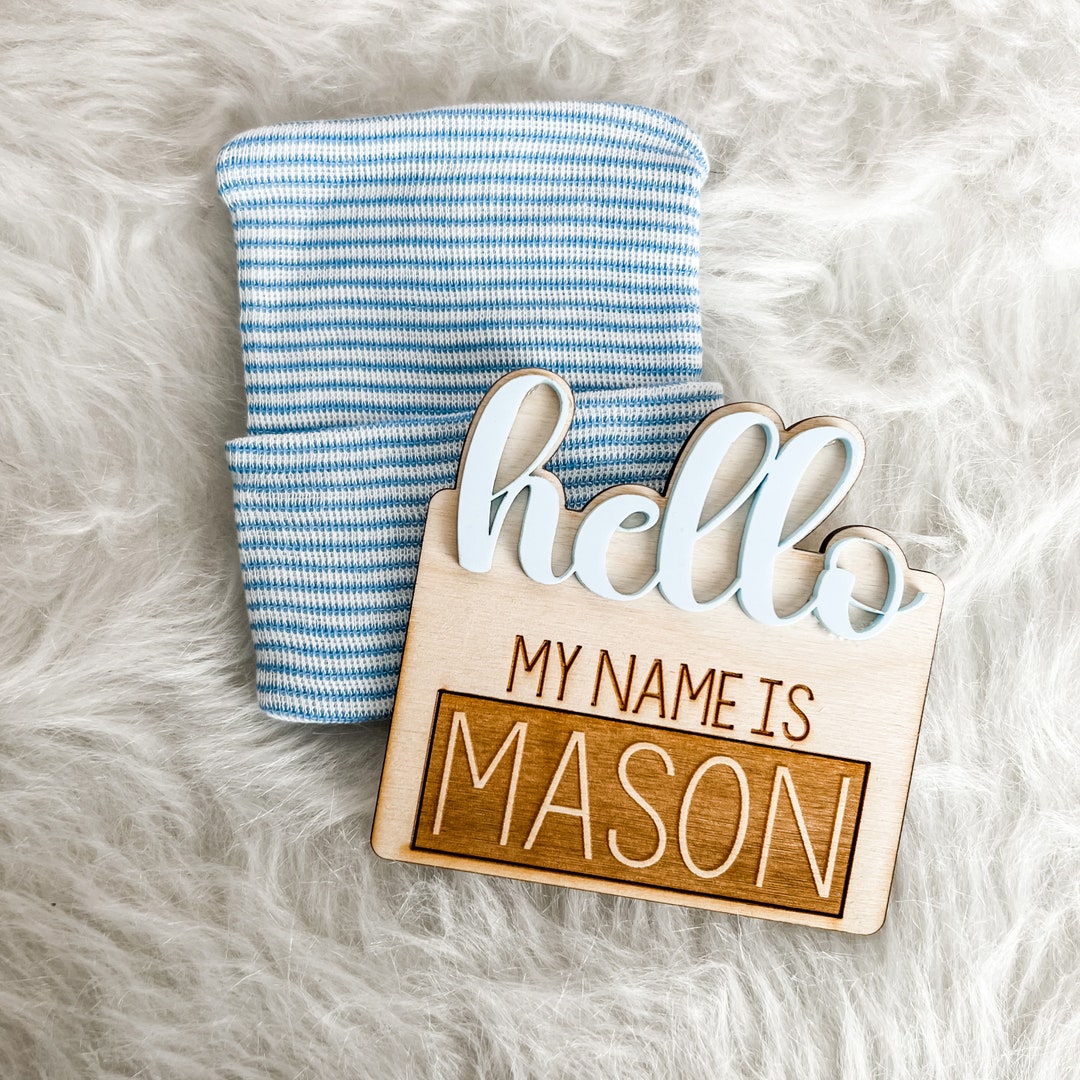 Birth Announcement Name Tag, Baby Shower Gift, Baby's First Christmas ...