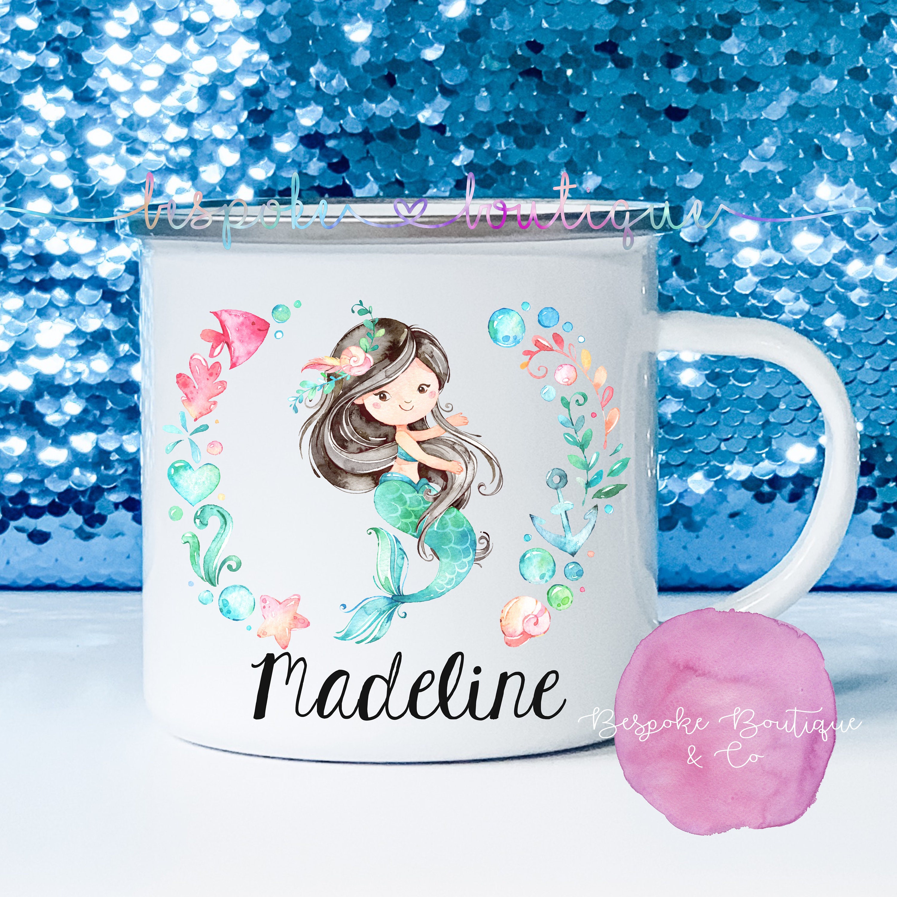 Personalized Mermaid Mug FREE SHIPPING Custom Kids Cup - Etsy 日本