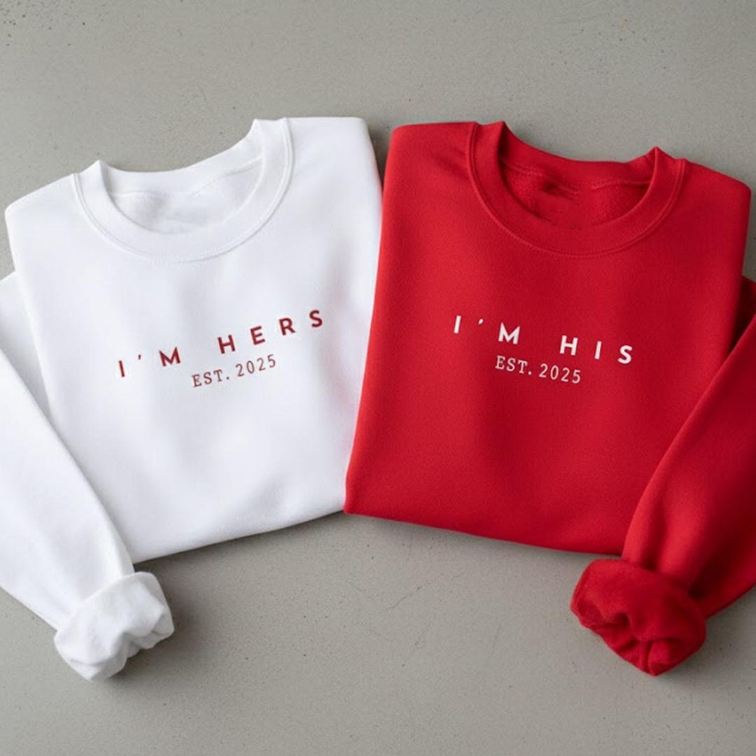 Boyfriend Girlfriend Sweatshirt, Matching Couple Sweatshirts, Custom ...