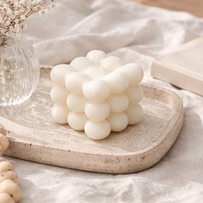 Bubble Small Cube Candle - Etsy