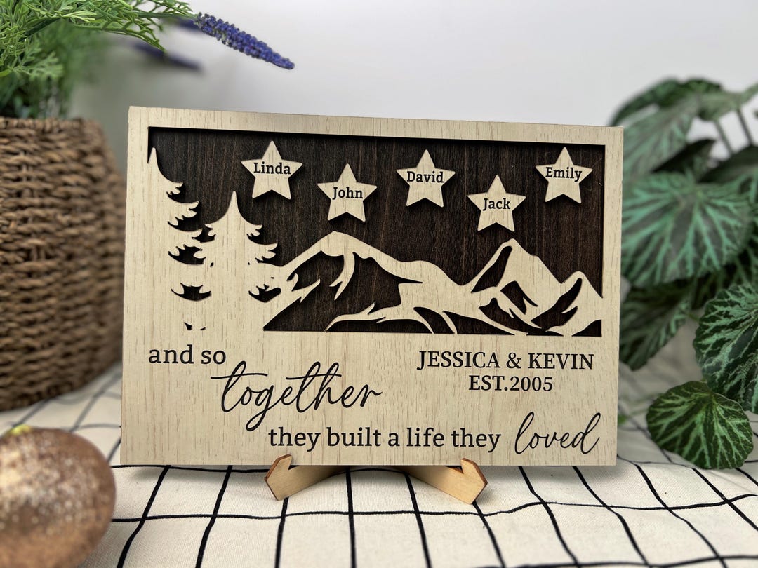 Blended Family Sign, Adoption Sign, Wedding Anniversary Gifts for ...